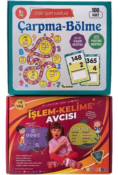 Artenino Işlem Kelime Avcısı+9yaş Çarpma Bölme