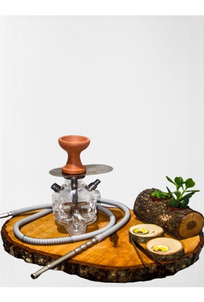 Günay  kuru Kafa Puf Çelik Hediyelik Nargile Takımı