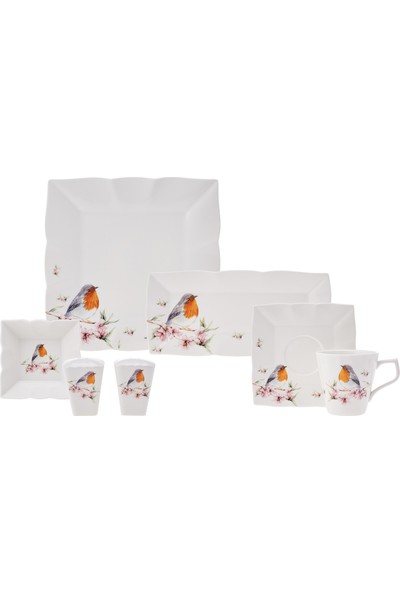 Emsan Kızıl Gerdan 32 Parça 6 Kişilik Kahvaltı/servis Takımı