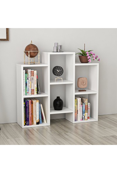Minar Fleet Kitaplık - Duvar Rafı - Yan Sehpa / Beyaz