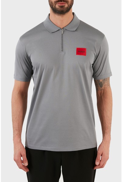 Hugo Pamuklu Regular Fit Fermuarlı Polo T Shirt Erkek T Shirt 50458180 047