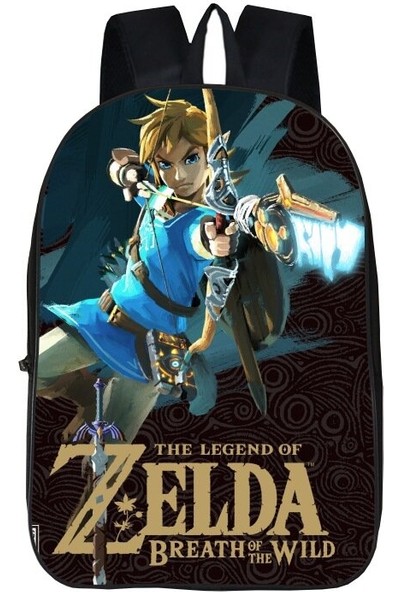 (1) Zelda Sırt Çantası Okul Torbası Omuz Çantası Efsanesi