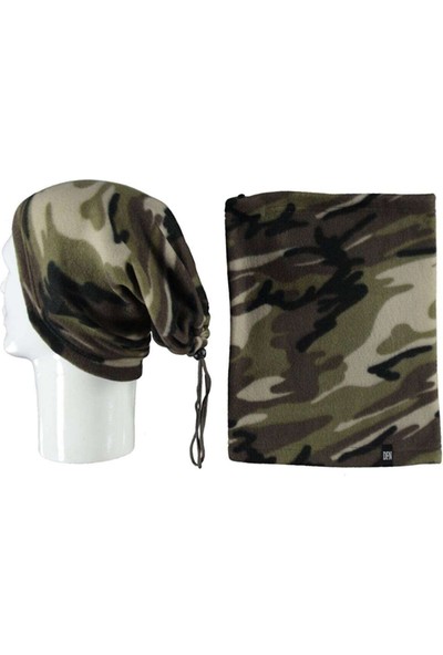 Royaleks Polar Unisex Ipli Bere ve Boyunluk Kamuflaj Royaleks Polar Unisex Ipli Bere ve Boyunluk Kamuflaj
