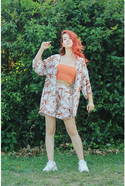 Missomi Women Kimono Şort Takımı
