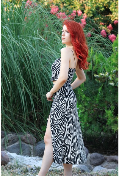 Zebra Desenli Ikili Takım