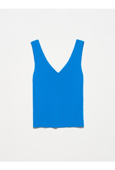 Dilvin 2604 Önü Arkası V Triko Atlet-Saks Dilvin 2604 Önü Arkası V Triko Atlet-Saks