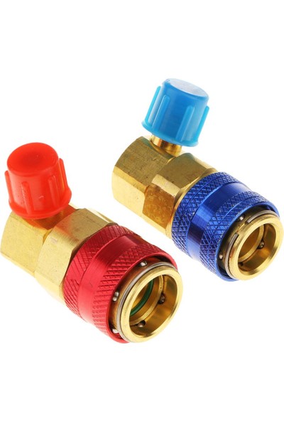 Blesiya 2x Araba Klima R134A Yüksek ve Düşük Yan Hızlı Çoğaltıcı Adaptörü Hvac Sae Blesiya 2x Araba Klima R134A Yüksek ve Düşük Yan Hızlı Çoğaltıcı Adaptörü Hvac Sae