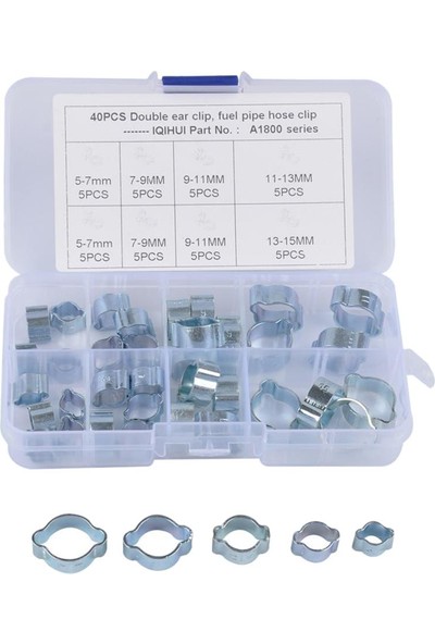 Blesiya Paslanmaz Çelik Çift Kulak Hortumu Kelepçeleri Çeşitli Seti Ürün Tipi Rust X40