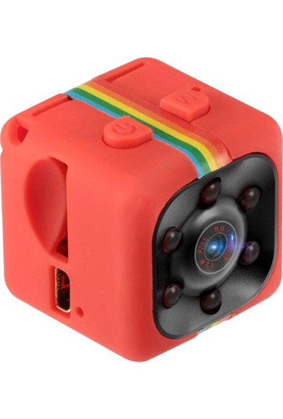 Blesiya SQ11 Hd 720 P Mini Spor Kamera Oto Gizli Dvr Dash Cam Ir Kamera Kırmızı