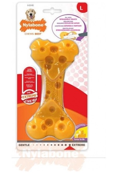 Nylabone 841050-NYLABONE Cheese Peynir Aromalı Çiğneme Kemiği L Nylabone 841050-NYLABONE Cheese Peynir Aromalı Çiğneme Kemiği L