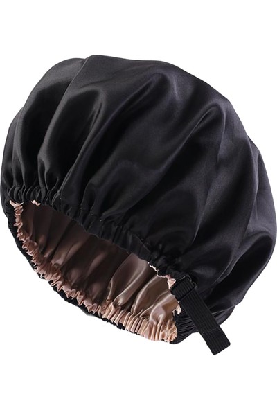 Baosity Saten Uyku Şapkası - Siyah (Yurt Dışından)