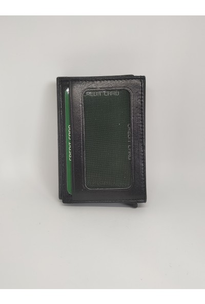 Maple Otomatik Mekanizmalı Mıknatıslı Kartlık Hakiki Deri