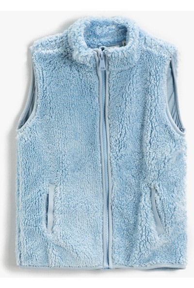 Koton Peluş Balıkçı Yaka Yelek