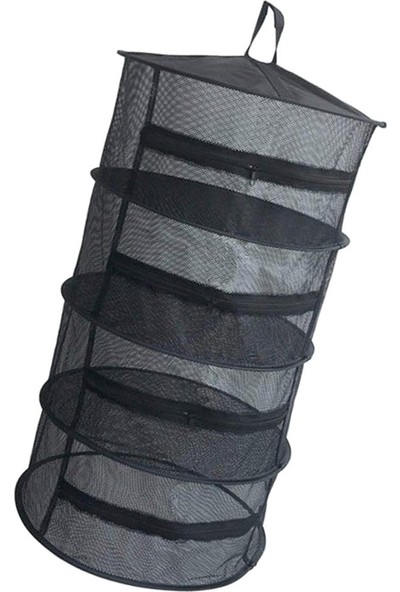 Baosity Hidroponik 4 Katmanlı Katlanabilir Kurutucu - Siyah (Yurt Dışından)