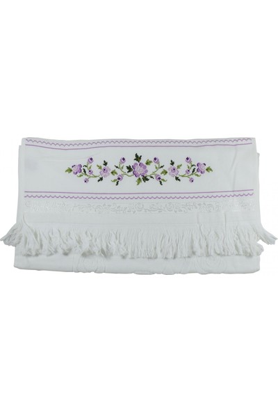 Mersevkids Kanaviçe Işlemeli Çeyizlik El Işleme Havlu EE-1004