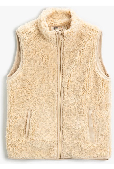 Koton Peluş Balıkçı Yaka Yelek