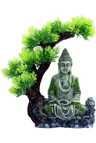 Akvaryum Balık Tankı Süs Dekorasyonu Zen Buddha Heykel Peyzaj A (Yurt Dışından)
