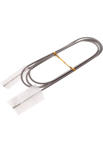 Çift Uçlu Akvaryum Boru Fırçası Su Hortumu Temizleme Fırçası Beyaz (Yurt Dışından)