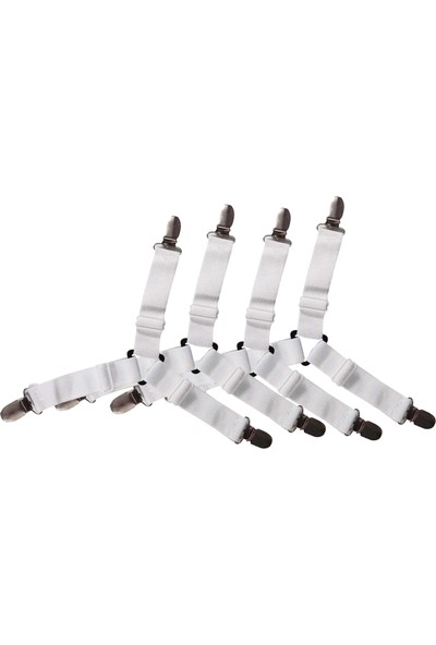 4 Adet Çarşaf Tutucu Askıları Tutucu Yatak Çarşafları Için, Yatak Beyaz Kapakları (Yurt Dışından) 4 Adet Çarşaf Tutucu Askıları Tutucu Yatak Çarşafları Için, Yatak Beyaz Kapakları (Yurt Dışından)