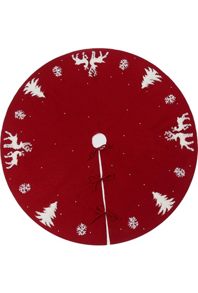 Kesoto Noel Ağacı Etek Taban Elk Örme Iplik Noel Paspas Süsleme Dekor Kırmızı Kesoto Noel Ağacı Etek Taban Elk Örme Iplik Noel Paspas Süsleme Dekor Kırmızı