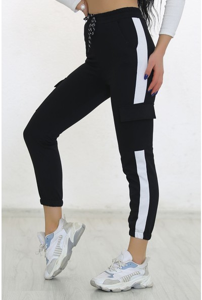 Kargo Cepli Eşofman Altı Siyah - 8609.102.