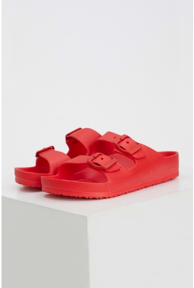 Polaris Kırmızı Kadın Eva Günlük Havuz Terlik - Kırmızı - 40