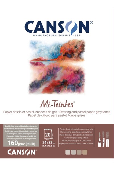 Canson Mı Teıntes Çizim Defteri Gri Ton 160 Gram 24 x 32 cm 20 Yaprak Canson Mı Teıntes Çizim Defteri Gri Ton 160 Gram 24 x 32 cm 20 Yaprak