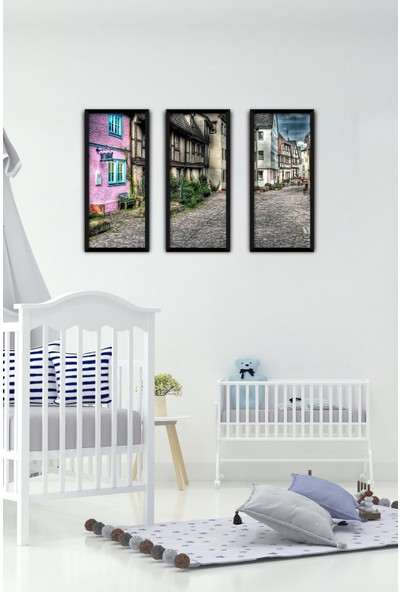 3'lü Tasarım Ev Dekarasyon Şık Tablo