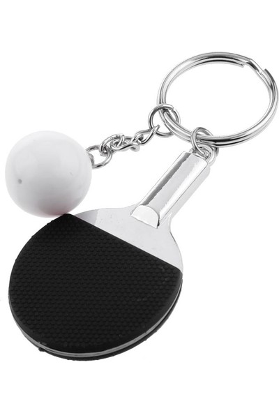 Lovoski Yaratıcı Masa Tenisi Ping-Pong Raket ve Top Kolye Anahtarlık Siyah (Yurt Dışından) Lovoski Yaratıcı Masa Tenisi Ping-Pong Raket ve Top Kolye Anahtarlık Siyah (Yurt Dışından)
