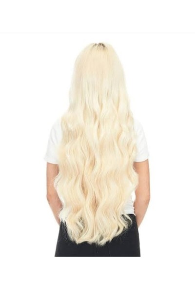 Cadı Peruk 80 cm Yarım Ay Saç Platin 3 Lü Set Kabarık Cadı Peruk 80 cm Yarım Ay Saç Platin 3 Lü Set Kabarık