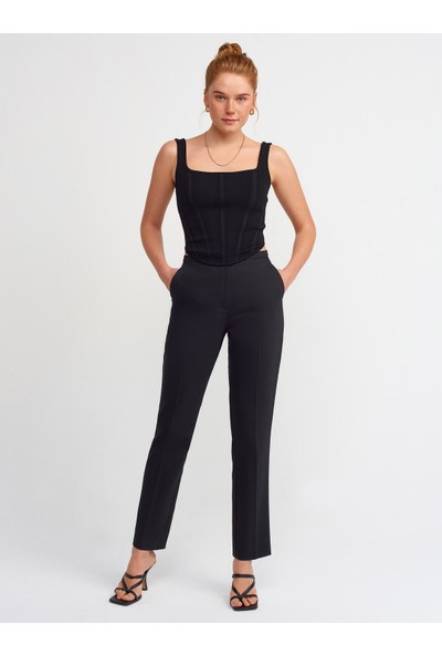 Dilvin 4959 Klasik Fit Pantolon-Siyah