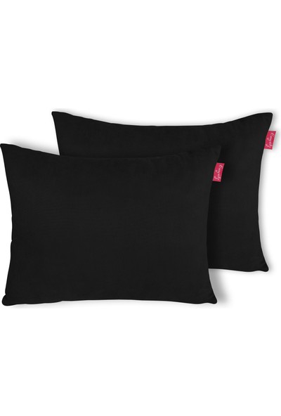 Dekoro 2'li Kırlent-Yastık-Minder 45x55 cm -- SİYAH Dekoro 2'li Kırlent-Yastık-Minder 45x55 cm -- SİYAH