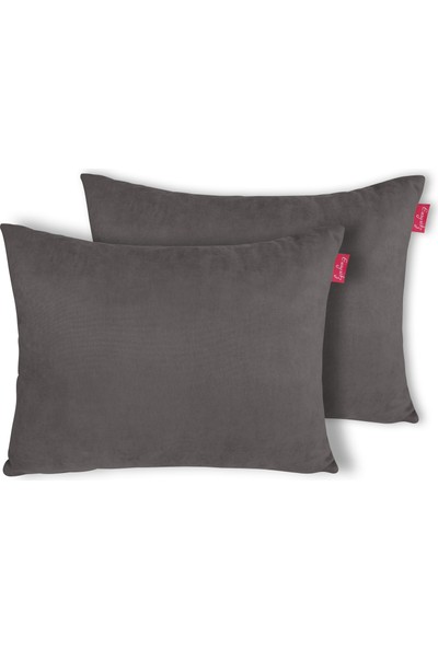 Dekoro 2'li Kırlent-Yastık-Minder 45x55 cm -- FÜME Dekoro 2'li Kırlent-Yastık-Minder 45x55 cm -- FÜME