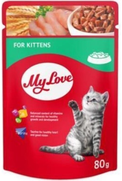 Mylove Kitten Tavuklu Yavru Kedi Maması 80 gr Mylove Kitten Tavuklu Yavru Kedi Maması 80 gr