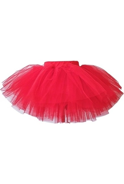 Bba New Trend Kırmızı Etek,23 Nisan Kırmızı Etek Astarsız Etek Kırmızı Tütü Etek