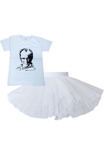 Bba New Trend 23 Nisan Tütü Astarsız Etek,23 Nisan Atatürk Baskı Tişort Seti Bba New Trend 23 Nisan Tütü Astarsız Etek,23 Nisan Atatürk Baskı Tişort Seti