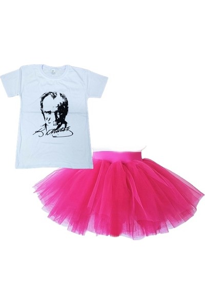 Bba New Trend 23 Nisan Tütü Astarsız Etek,23 Nisan Atatürk Baskı Tişort Seti Bba New Trend 23 Nisan Tütü Astarsız Etek,23 Nisan Atatürk Baskı Tişort Seti