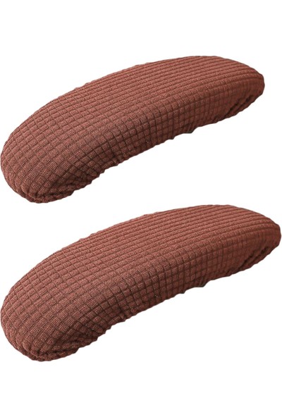 Elastik Sandalye Kolçak Kapakları Ofis Koltuğu Dirsek Kolçak Koruyucu Kahve Kapakları