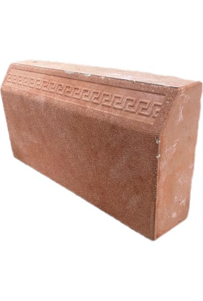 Dekoratif Bahçe Beton Bordür (Kırmızı) 30X15X6