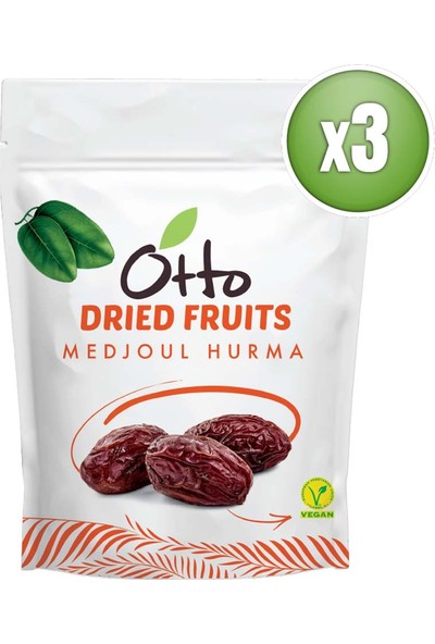 Otto Dried Fruits Vegan Medjoul Hurma 3 x 150 gr Otto Dried Fruits Vegan Medjoul Hurma 3 x 150 gr
