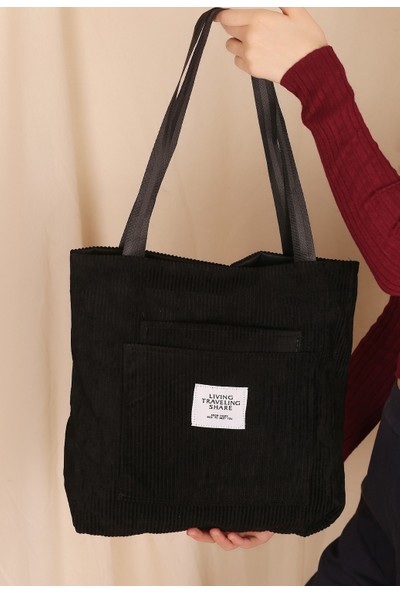 Erbilden Raly Siyah Kadife Çanta