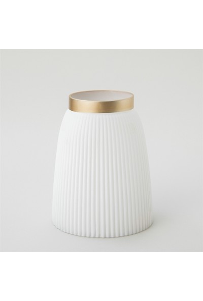 Chakra Elegance Vazo 16X20 cm Beyaz Chakra Elegance Vazo 16X20 cm Beyaz