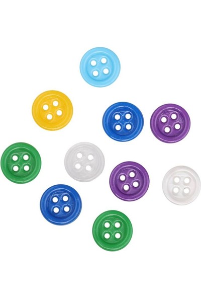 Simisso Karışık Renkli Düğme 18 Boy 10 mm 10 Adet Simisso Karışık Renkli Düğme 18 Boy 10 mm 10 Adet