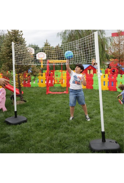 Bahçe Oyuncak Voleybol Filesi Tam Set - Herşey Dahil Büyük Voleybol Seti