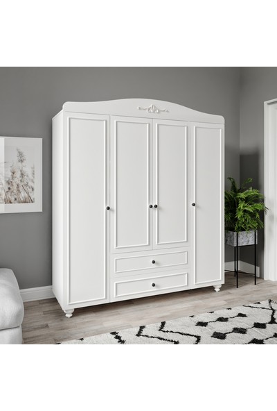 Venatto Romantic Dört Kapaklı Dolap Venatto Romantic Dört Kapaklı Dolap
