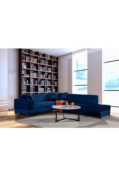 Eymense West Köşe Koltuk Takımı Mavi