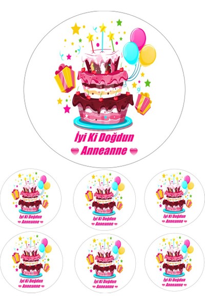 Pasta9 Yenilebilir Pasta Resmi Pirinç Kağıdından Iyi Ki Doğdun Anneanne 6-8-10 Kişilik Pastaya Uygun 16 cm Pasta9 Yenilebilir Pasta Resmi Pirinç Kağıdından Iyi Ki Doğdun Anneanne 6-8-10 Kişilik Pastaya Uygun 16 cm