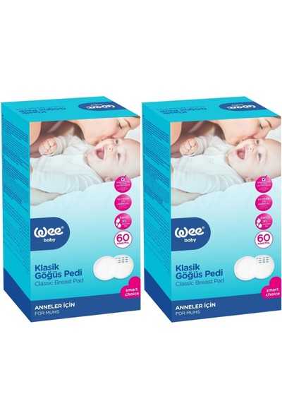 Wee Baby Klasik Göğüs Pedi Avantaj Pk 120 Li Set (2pk*60) (WEE556) Wee Baby Klasik Göğüs Pedi Avantaj Pk 120 Li Set (2pk*60) (WEE556)