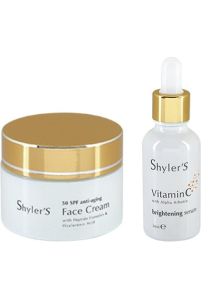 Shyler's Leke Önleyici C Vitamini Serumu + Nemlendirici Bakım Kremi Spf 50
