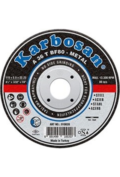 Karbosan Metal Kesme Taşı 115 Karbosan